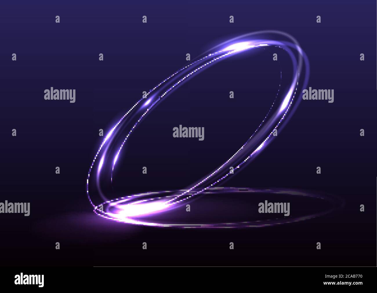 Shiny glowing colorful neon rings hi-res stock photography and images ...