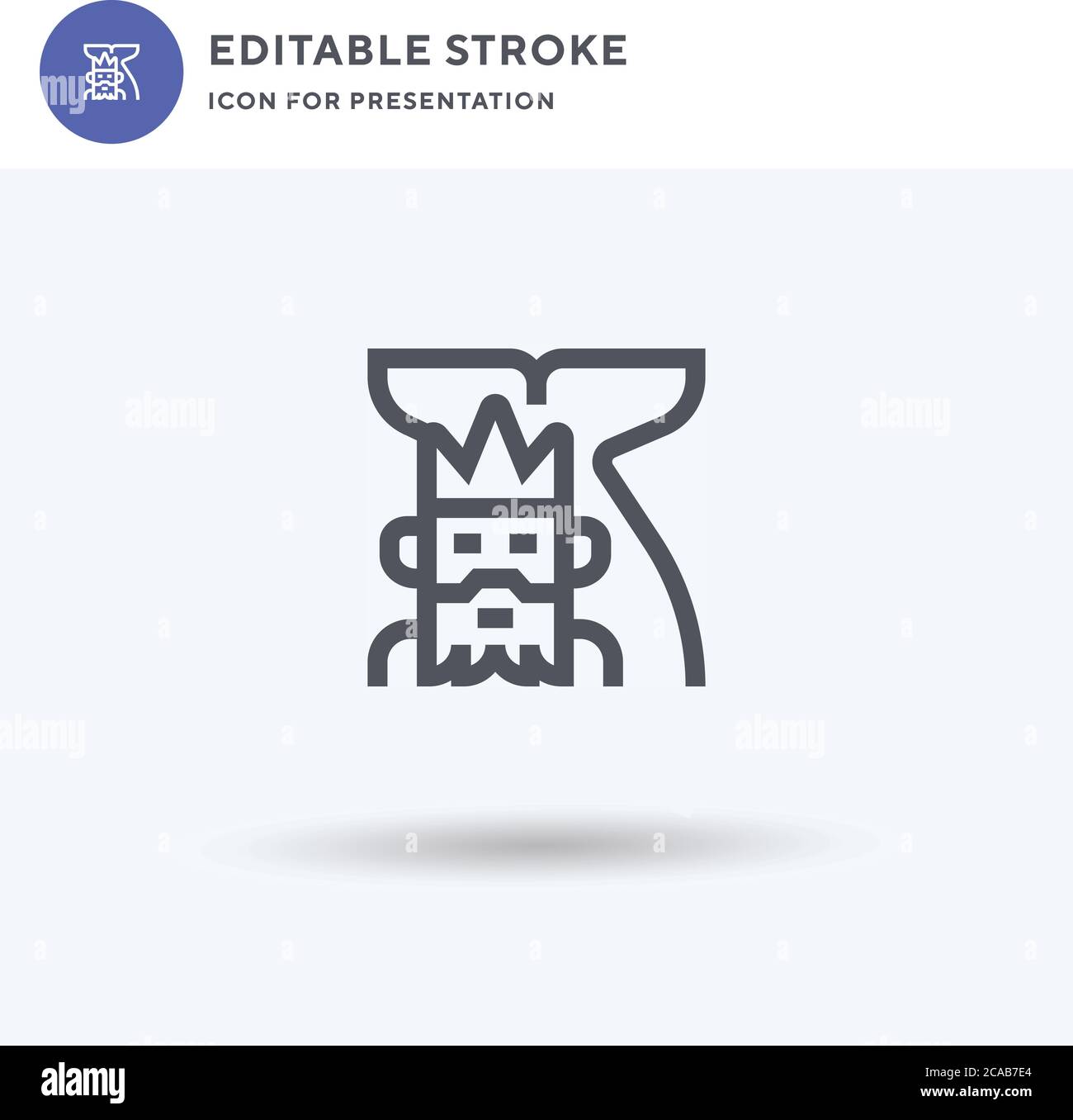 Poseidon icon vector, filled flat sign, solid pictogram isolated on ...