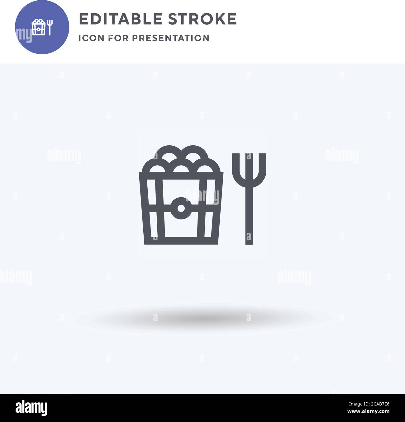 Fritter icon vector, filled flat sign, solid pictogram isolated on ...