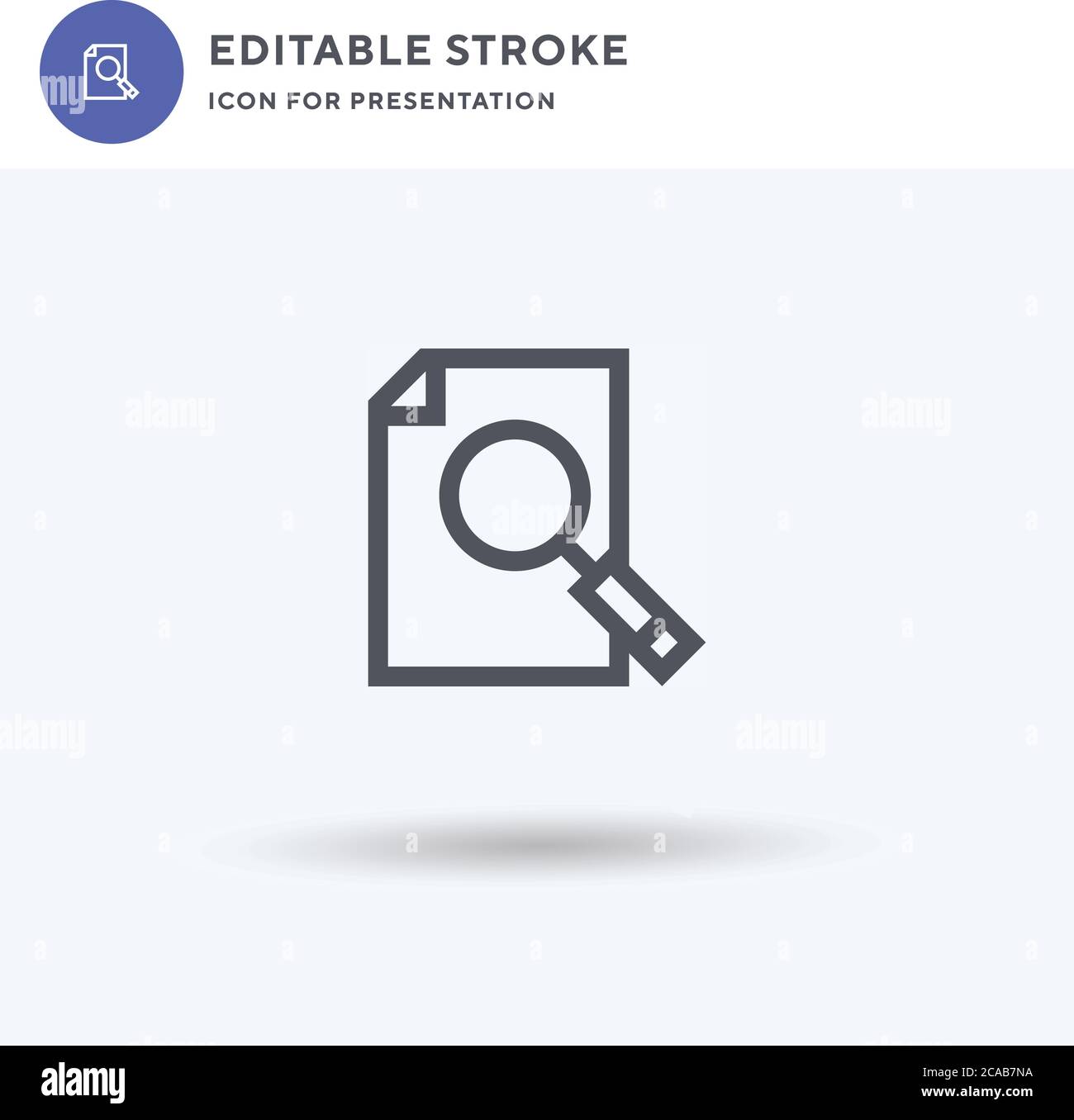 Search File icon vector, filled flat sign, solid pictogram isolated on ...