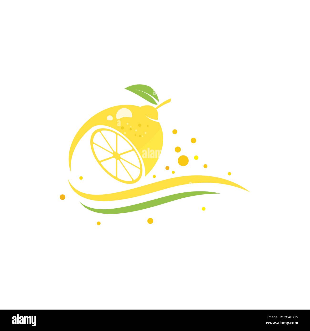Fresh Lemon icon vector illustration design template Stock Vector Image ...