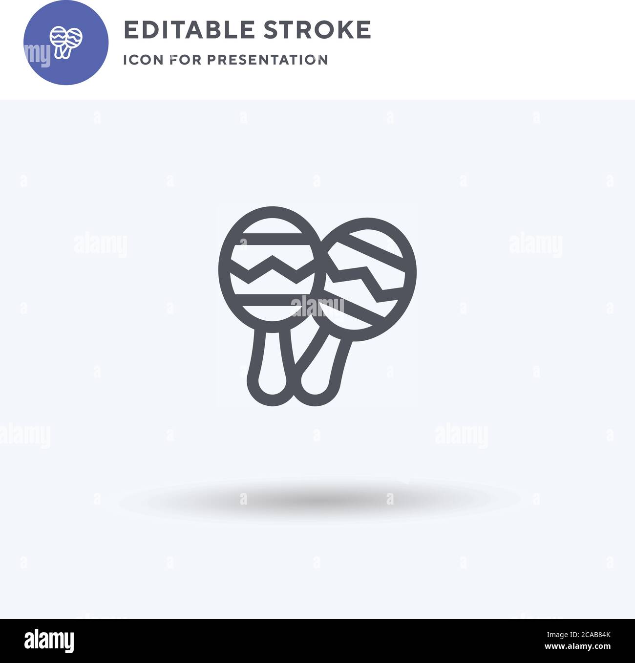 Maracas icon vector, filled flat sign, solid pictogram isolated on ...