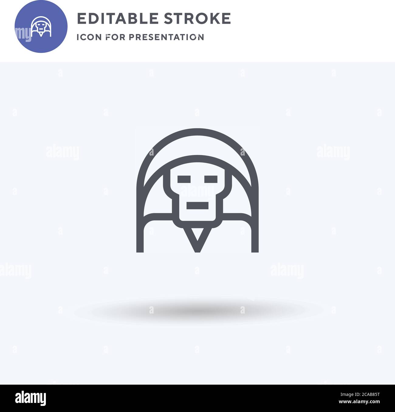 Necromancer icon vector, filled flat sign, solid pictogram isolated on ...