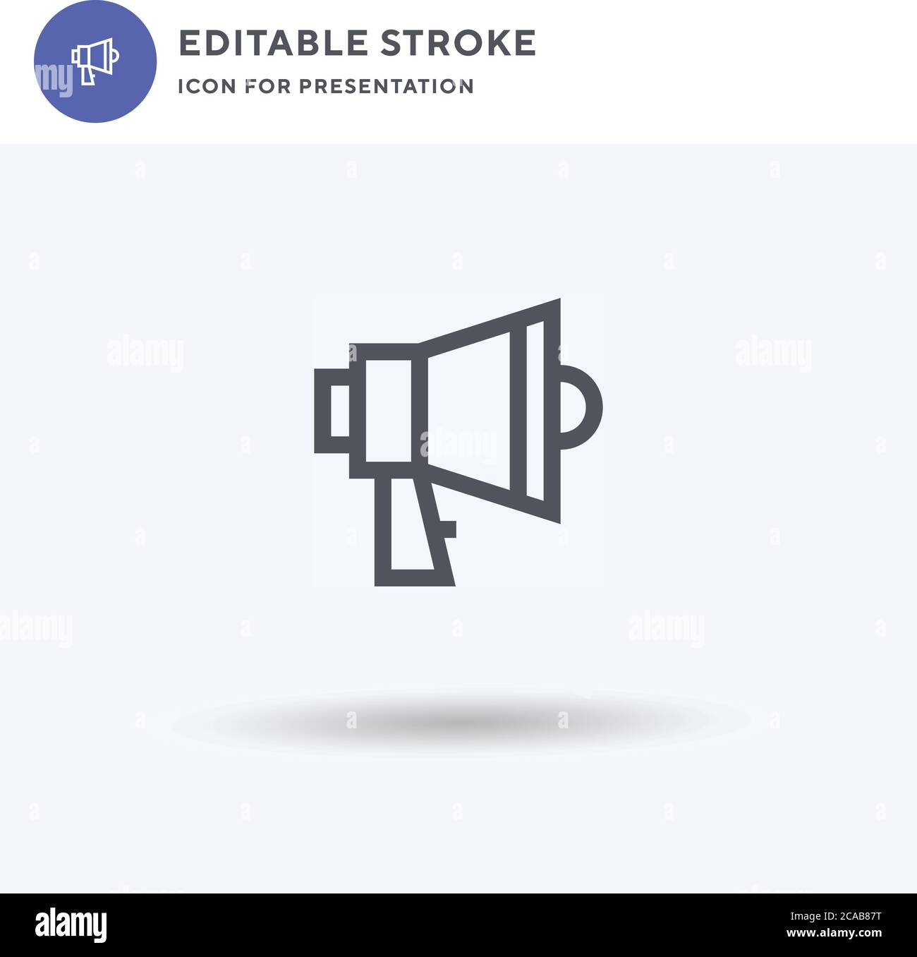 Megaphone icon vector, filled flat sign, solid pictogram isolated on ...