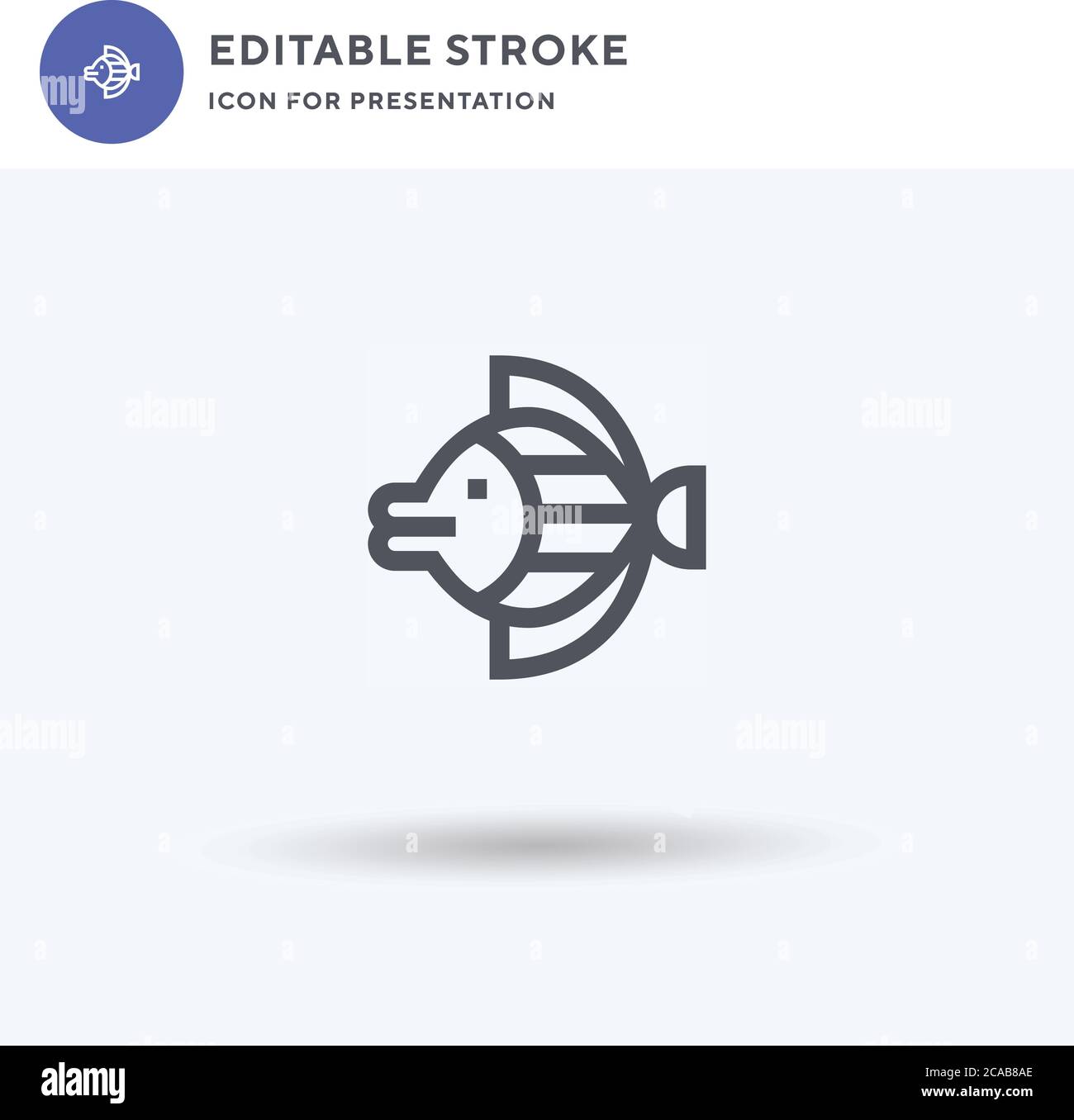 Surgeon Fish icon vector, filled flat sign, solid pictogram isolated on ...
