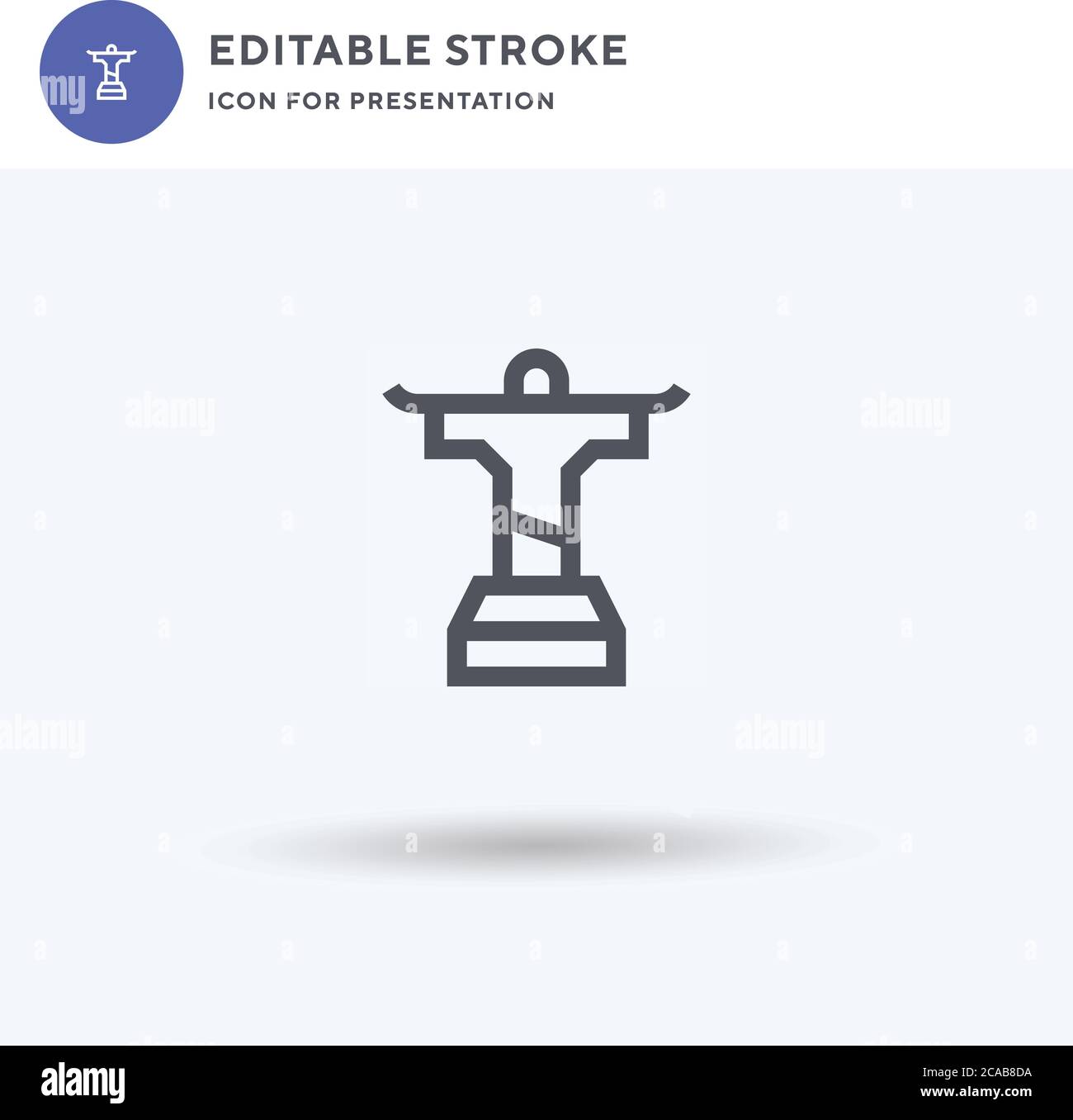 Cristo Rey icon vector, filled flat sign, solid pictogram isolated on ...