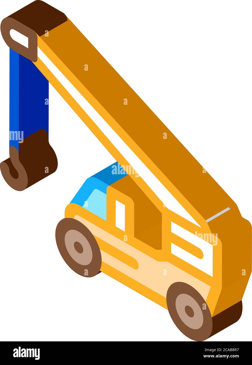 machinery crane isometric icon vector illustration Stock Vector Image ...