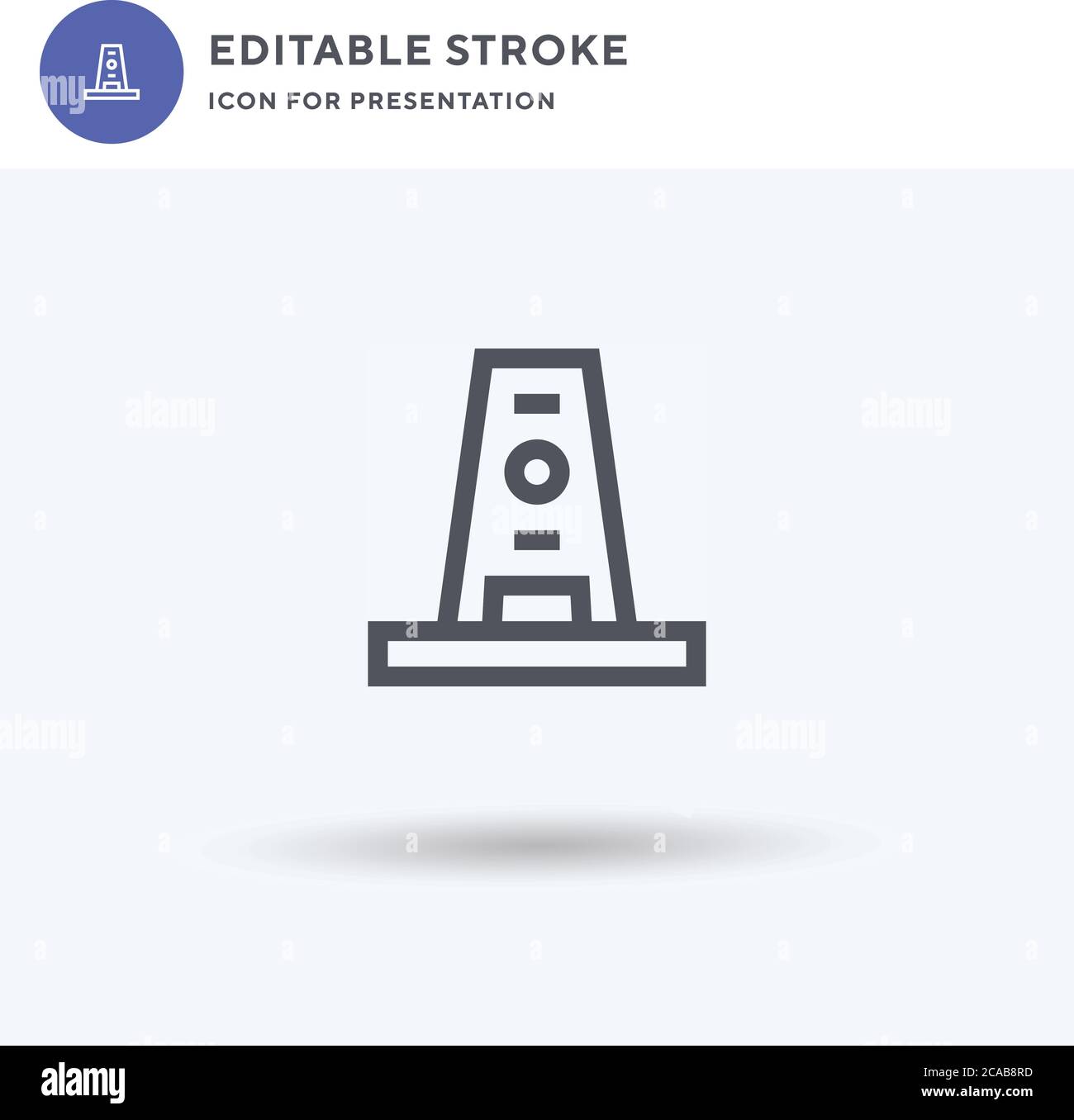 Obelisk icon vector, filled flat sign, solid pictogram isolated on ...