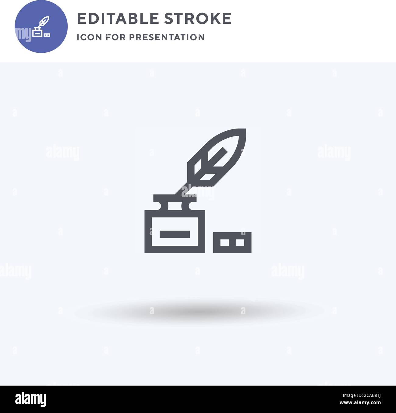 Ink icon vector, filled flat sign, solid pictogram isolated on white ...