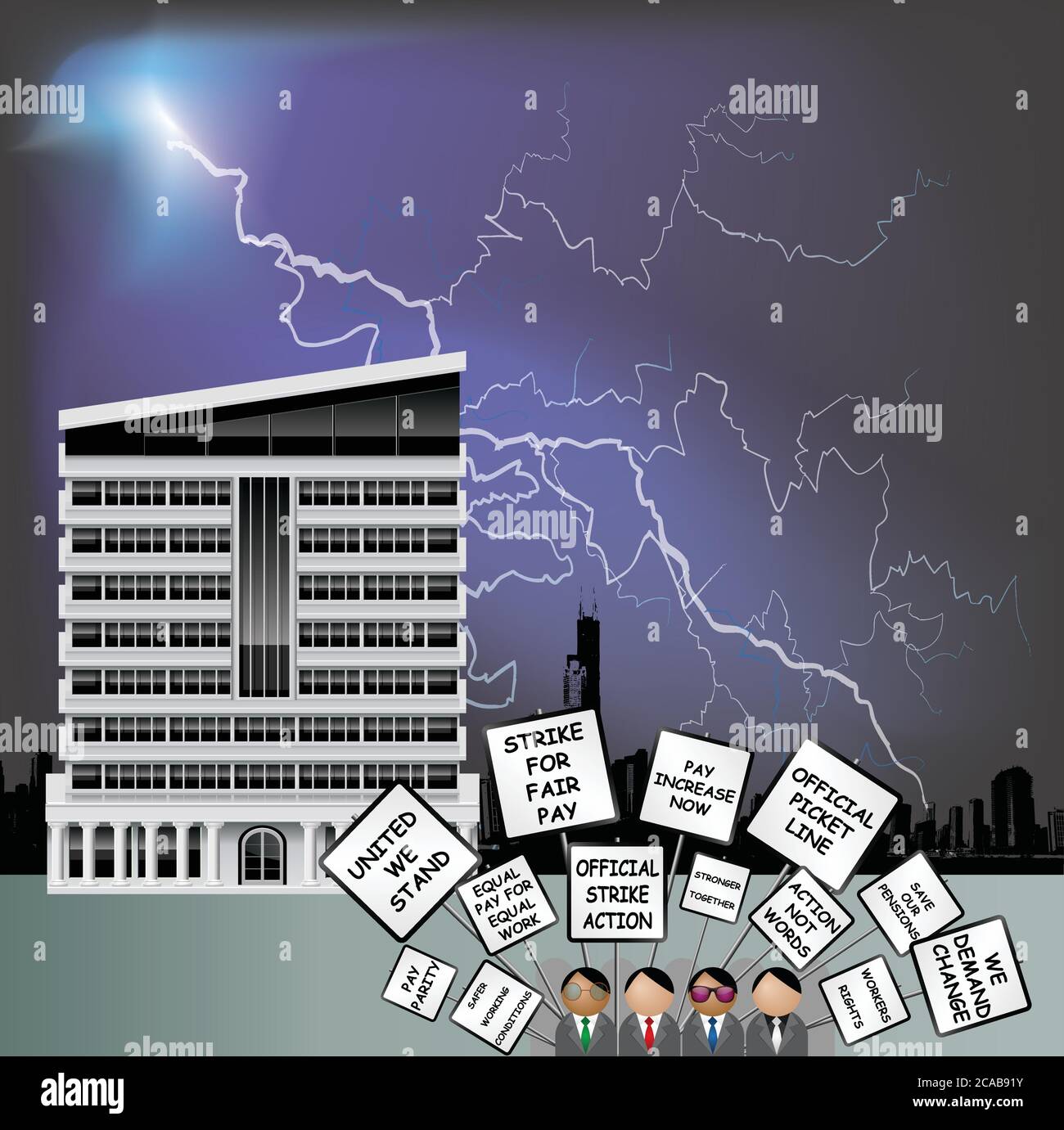 Work stoppage Stock Vector Images - Alamy