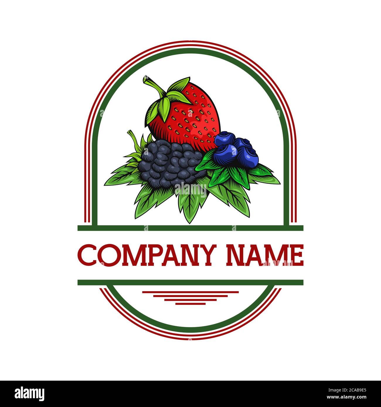 berries badge illustration amazing design for your company or brand ...