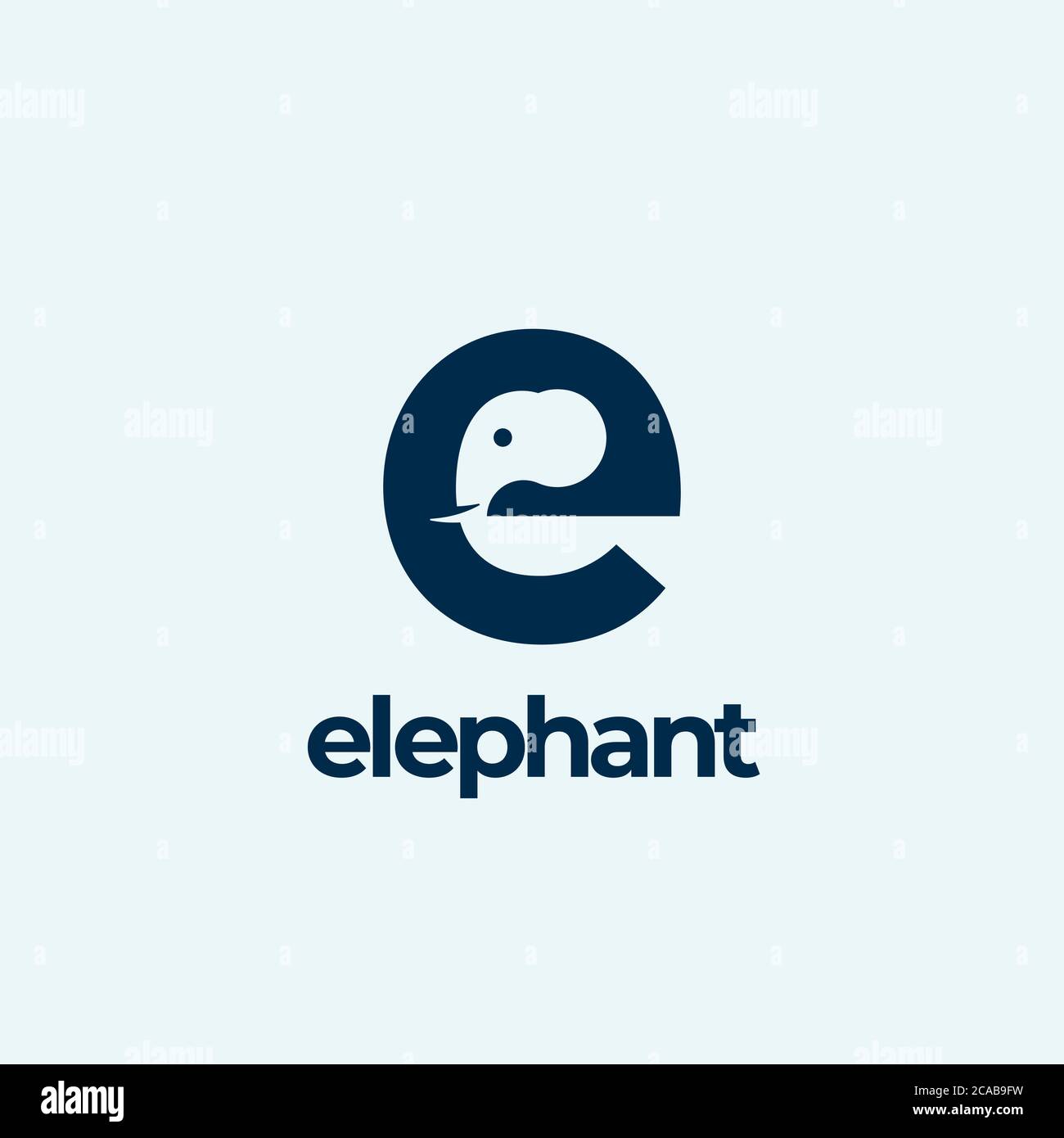 Elephant Abstract Vector Logo Template, Sign or Icon. Elephant Head ...