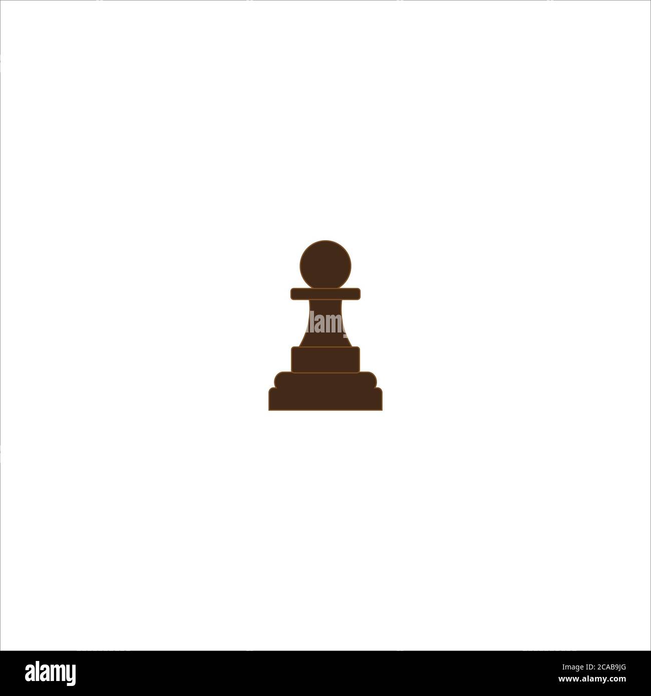 Illustration of a pawn chess piece isolated on a white background Stock ...