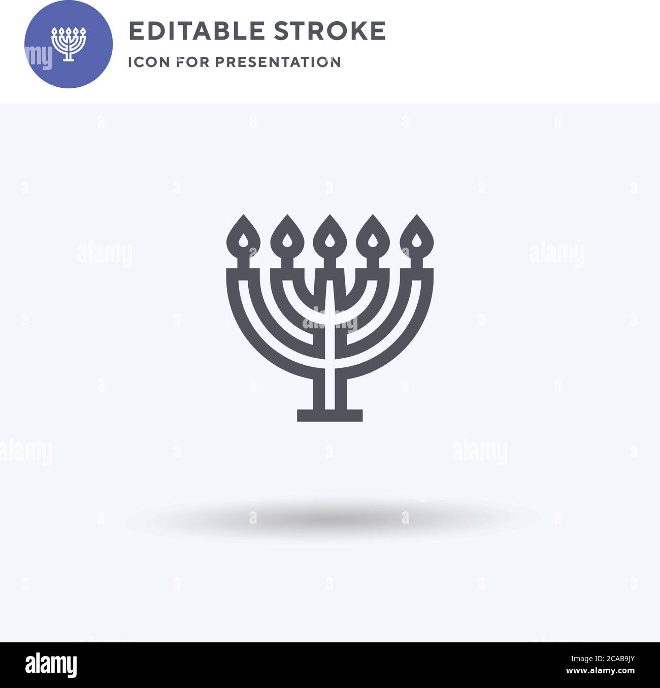 Menorah icon vector, filled flat sign, solid pictogram isolated on ...