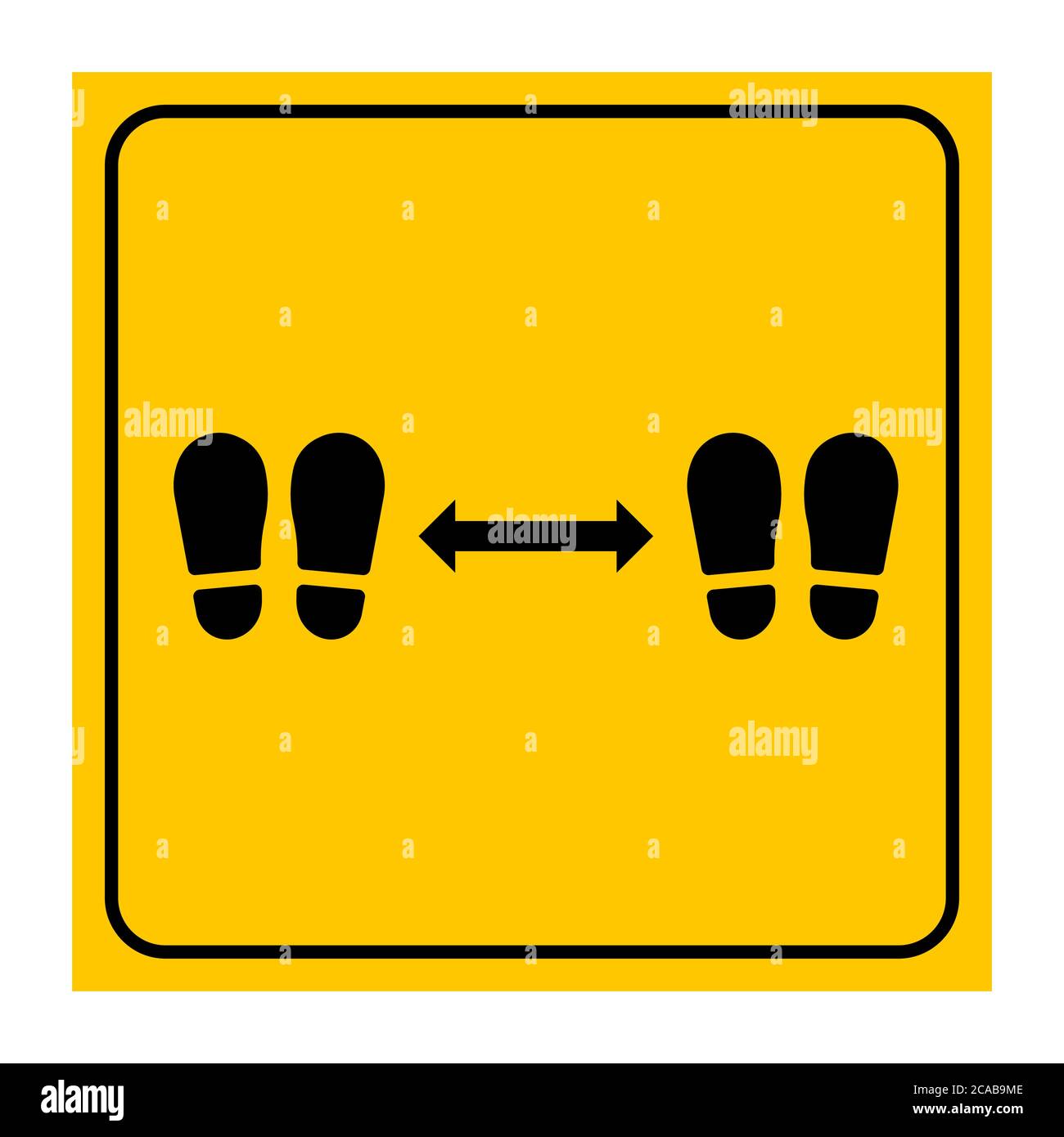 Social Distancing Keep Your Distance icon sign on white background ...