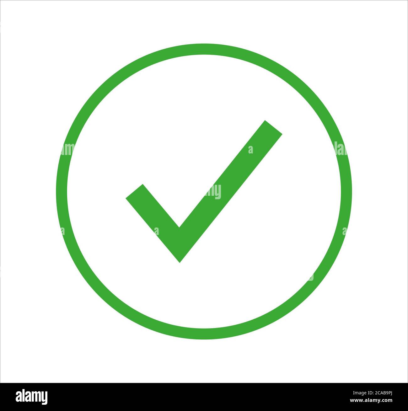 Illustration of a round green check mark isolated on a white background ...