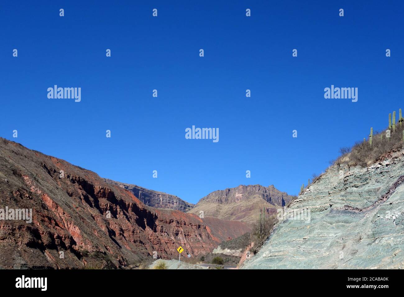 Beautiful scenery of a dry mountain landscape under the sunlight Stock ...