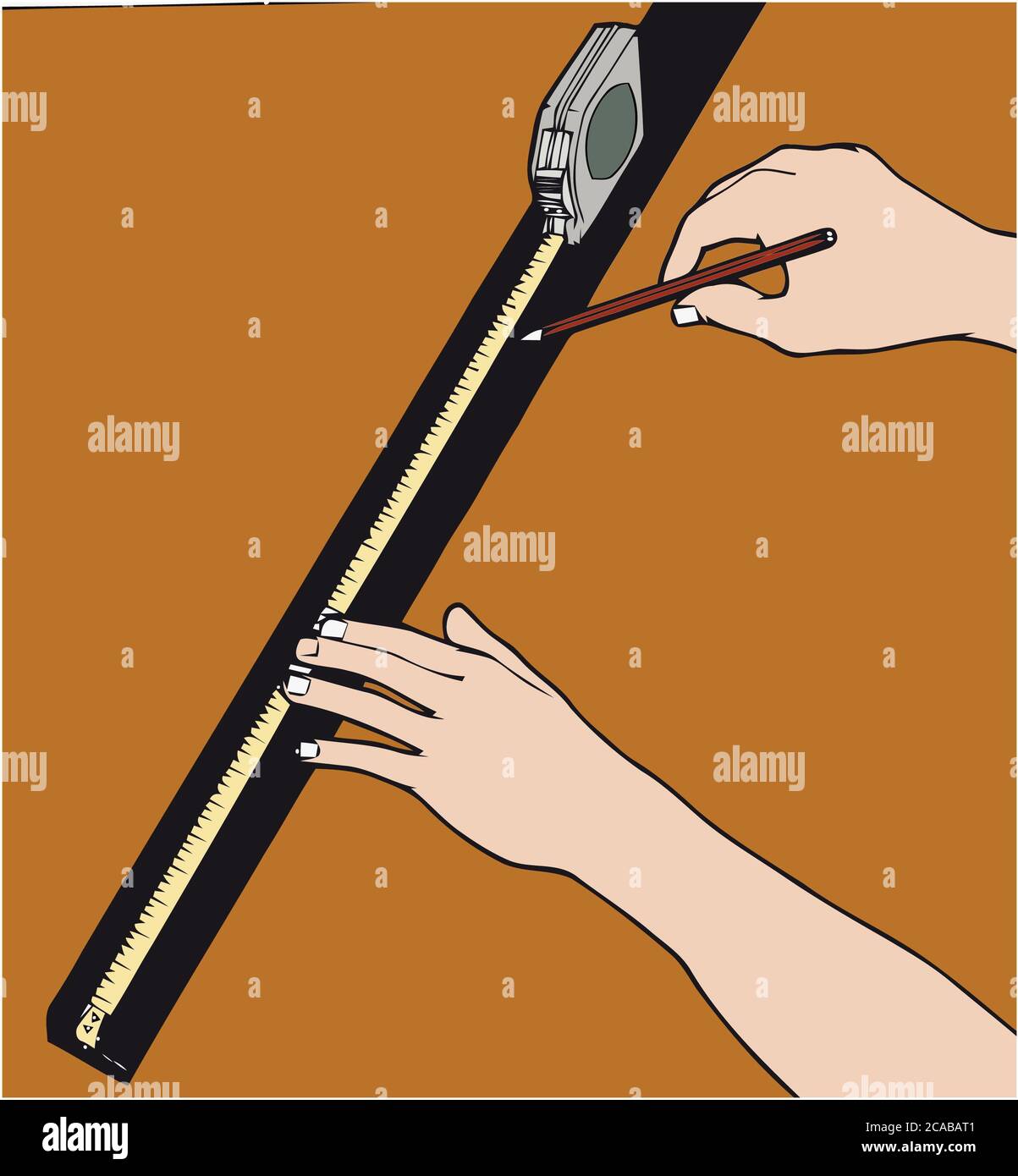 Illustration sketch of a male fixing or repairing something in the ...