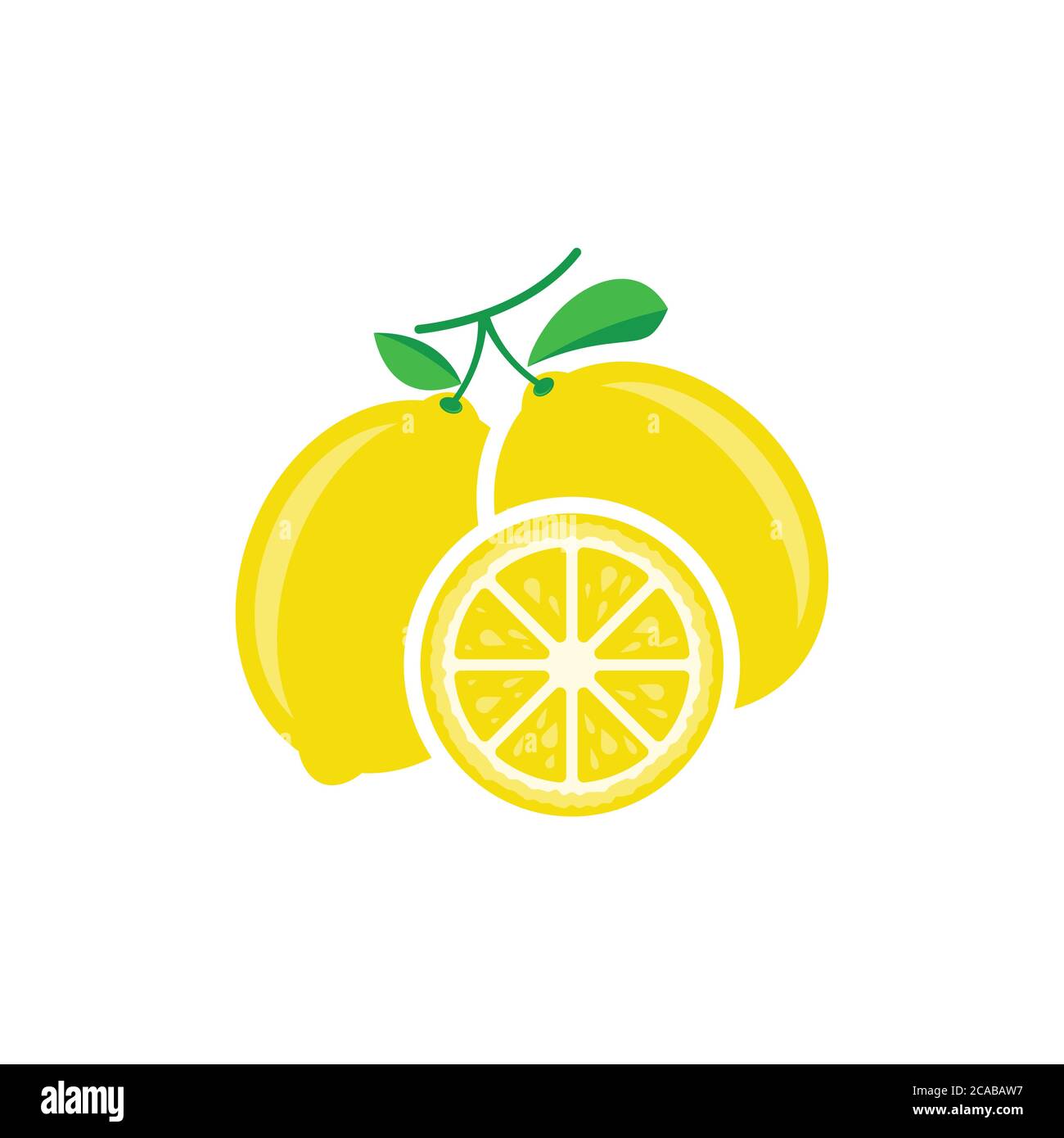 Fresh Lemon icon vector illustration design template Stock Vector Image ...