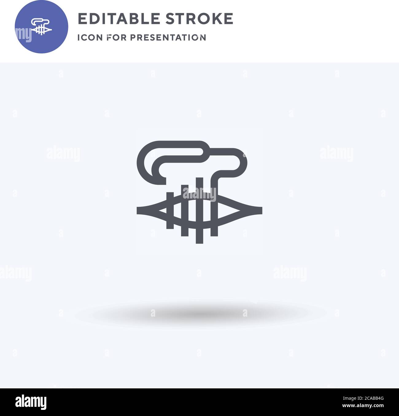 Suture icon vector, filled flat sign, solid pictogram isolated on white ...