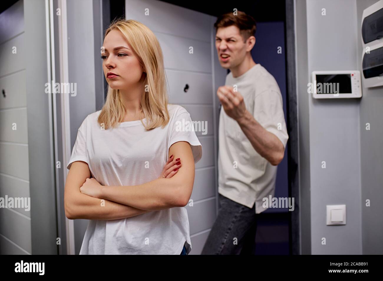 Angry wife leave door hi-res stock photography and images - Alamy