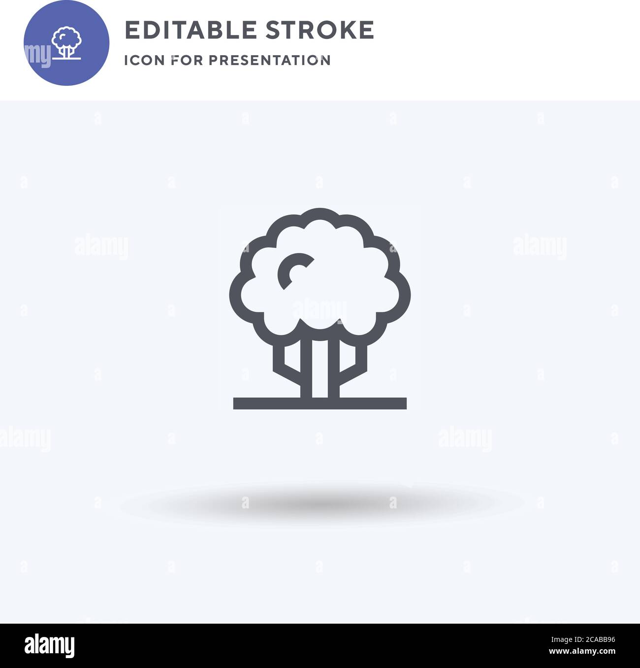 Tree icon vector, filled flat sign, solid pictogram isolated on white ...