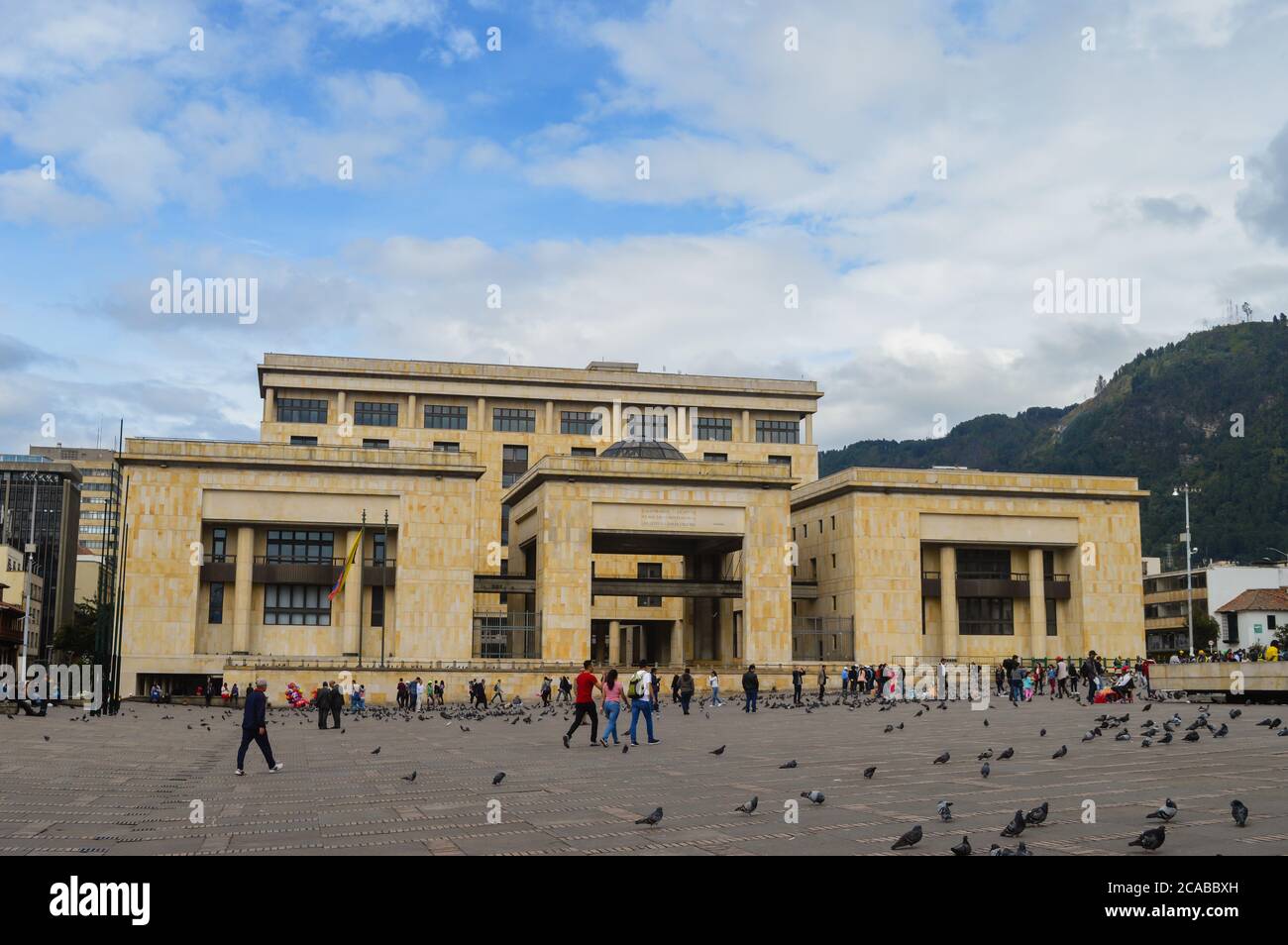 BOGOTA, COLOMBIA - Jul 04, 2020: Bogota main plaza, in downtown ...