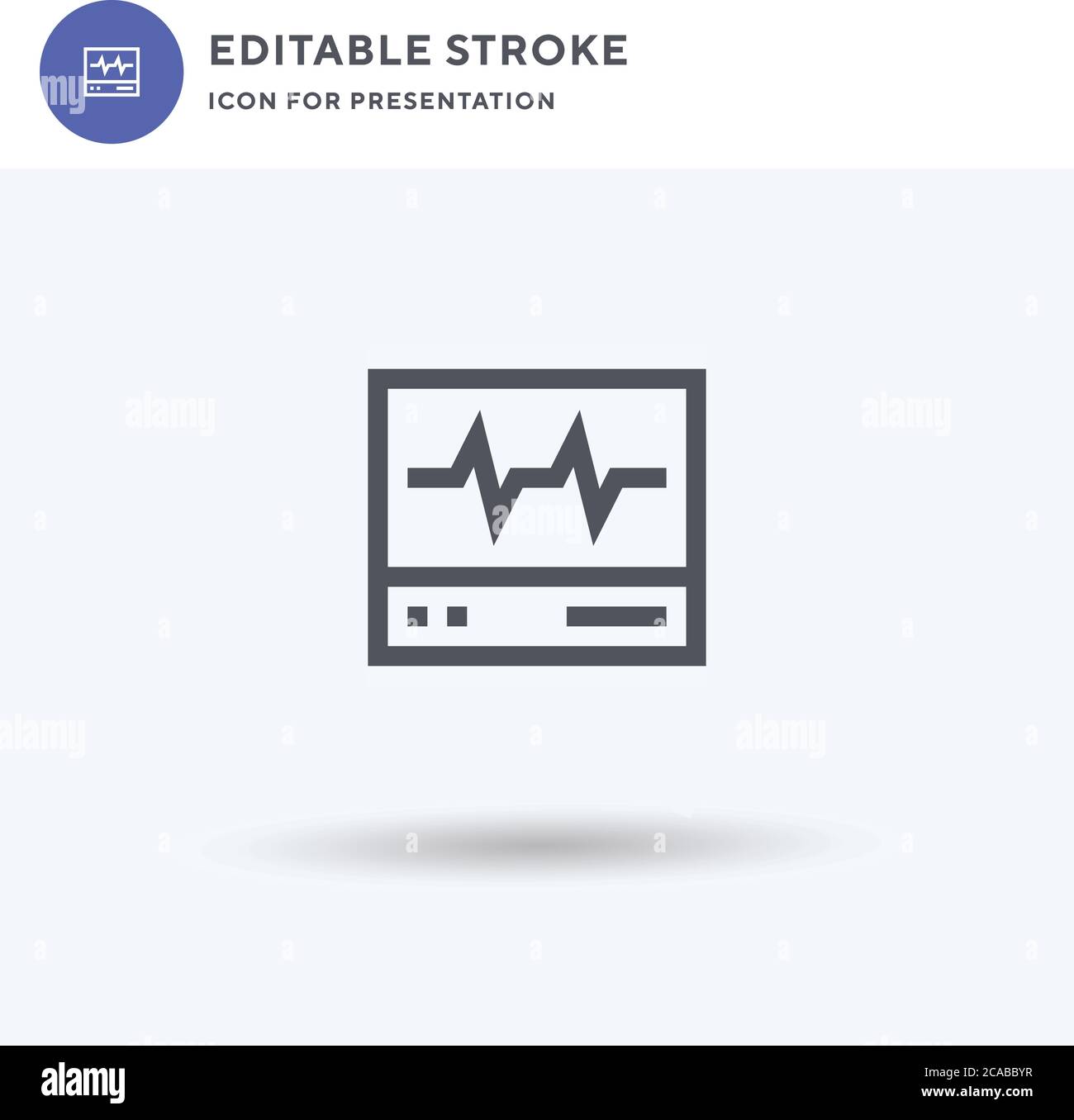 Screen icon vector, filled flat sign, solid pictogram isolated on white ...