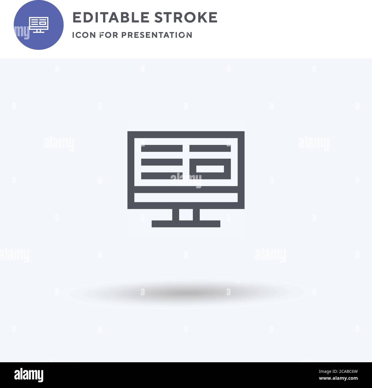 Computer icon vector, filled flat sign, solid pictogram isolated on ...