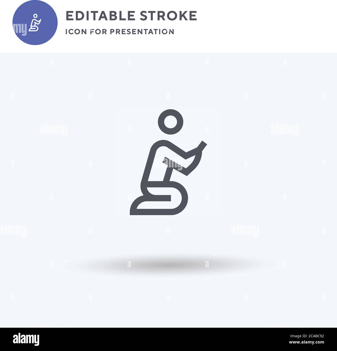 Prayer icon vector, filled flat sign, solid pictogram isolated on white ...