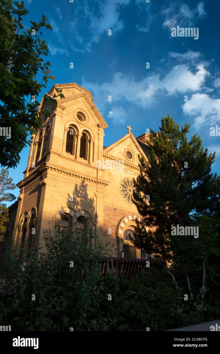 The Cathedral Basilica of Saint Francis of Assisi in downtown Santa Fe ...