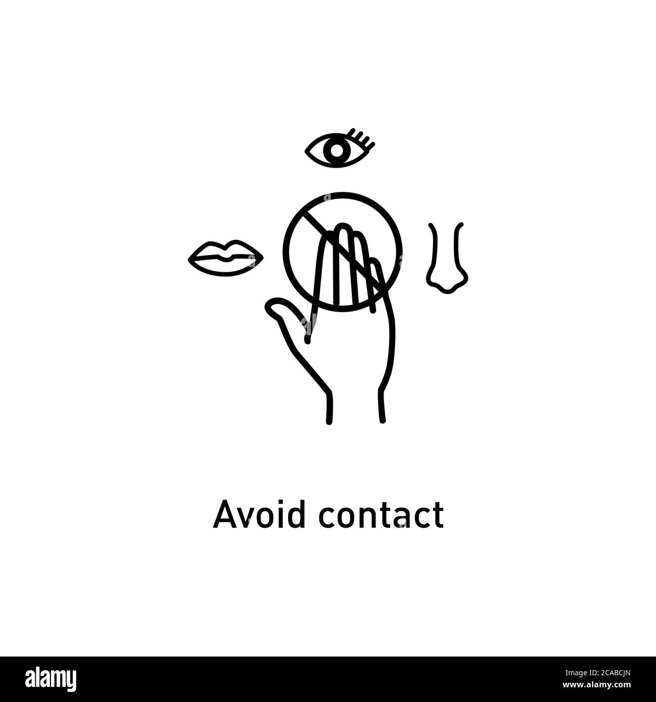 Avoid touching mouth Cut Out Stock Images & Pictures - Alamy