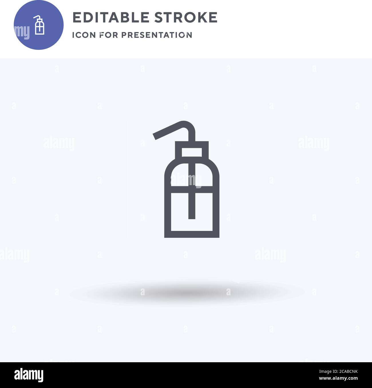 Wash Bottle icon vector, filled flat sign, solid pictogram isolated on ...