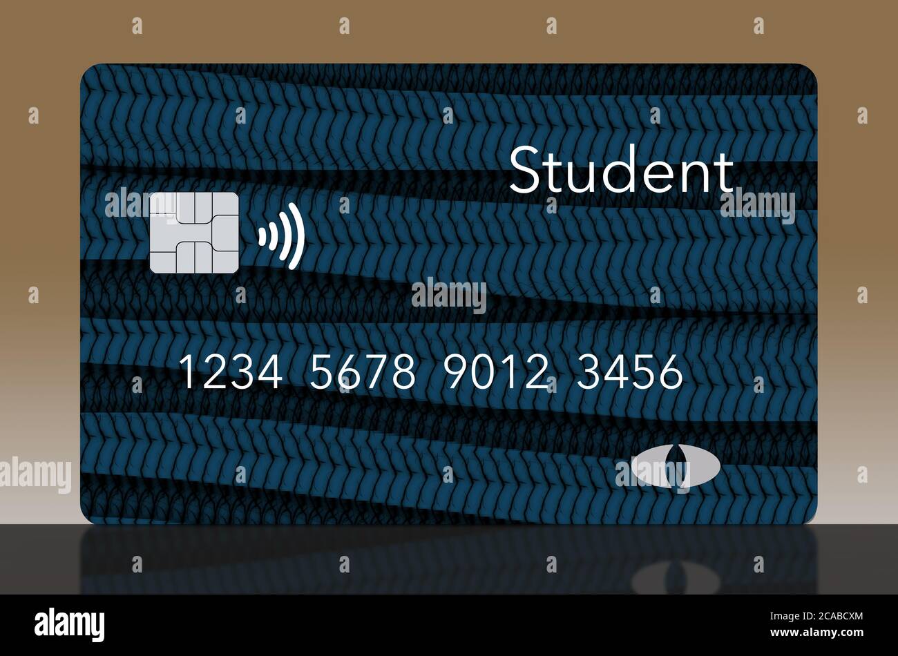 Here is generic blue and black student credit card for high schoolers ...