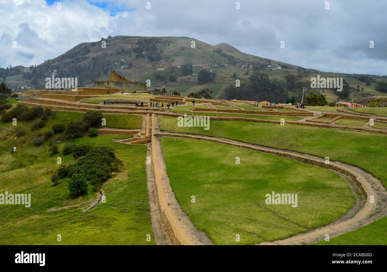 Aerial shot of the Ingapirca ruins located in Ecuador Stock Photo - Alamy