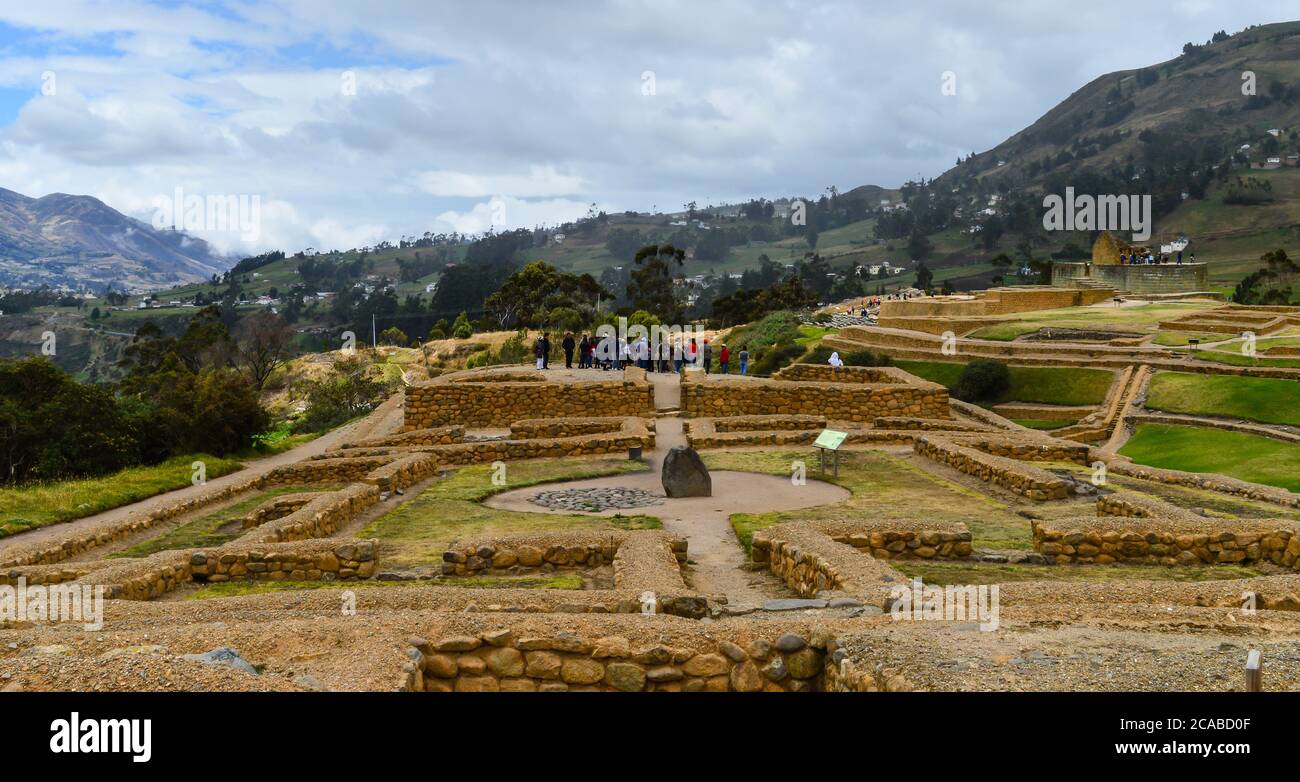 Angle shot of the Ingapirca ruins' area located in Ecuador Stock Photo ...