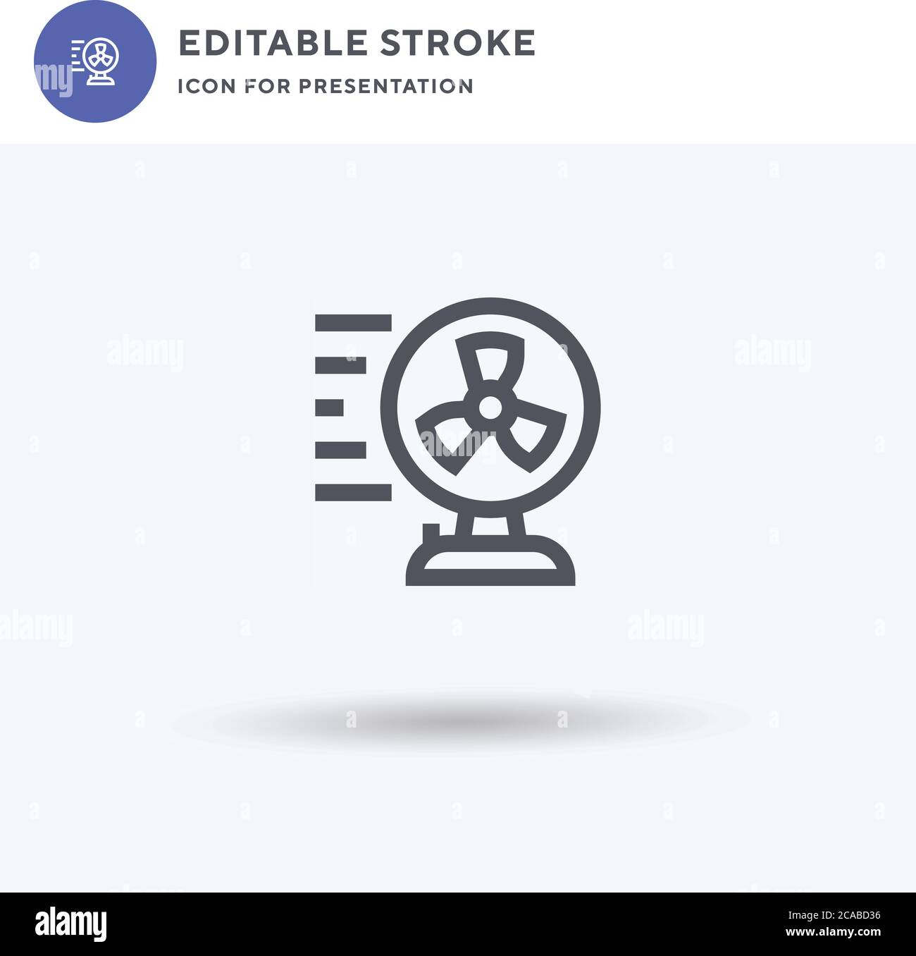 Fan icon vector, filled flat sign, solid pictogram isolated on white ...