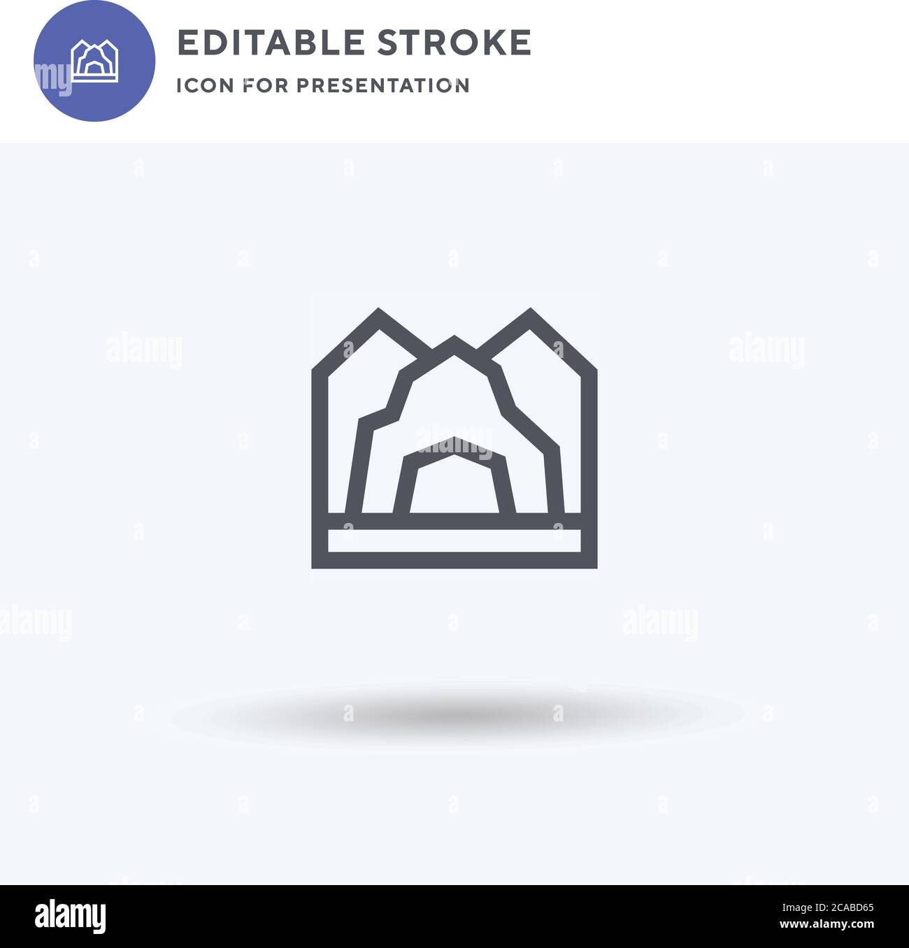 Cave icon vector, filled flat sign, solid pictogram isolated on white ...