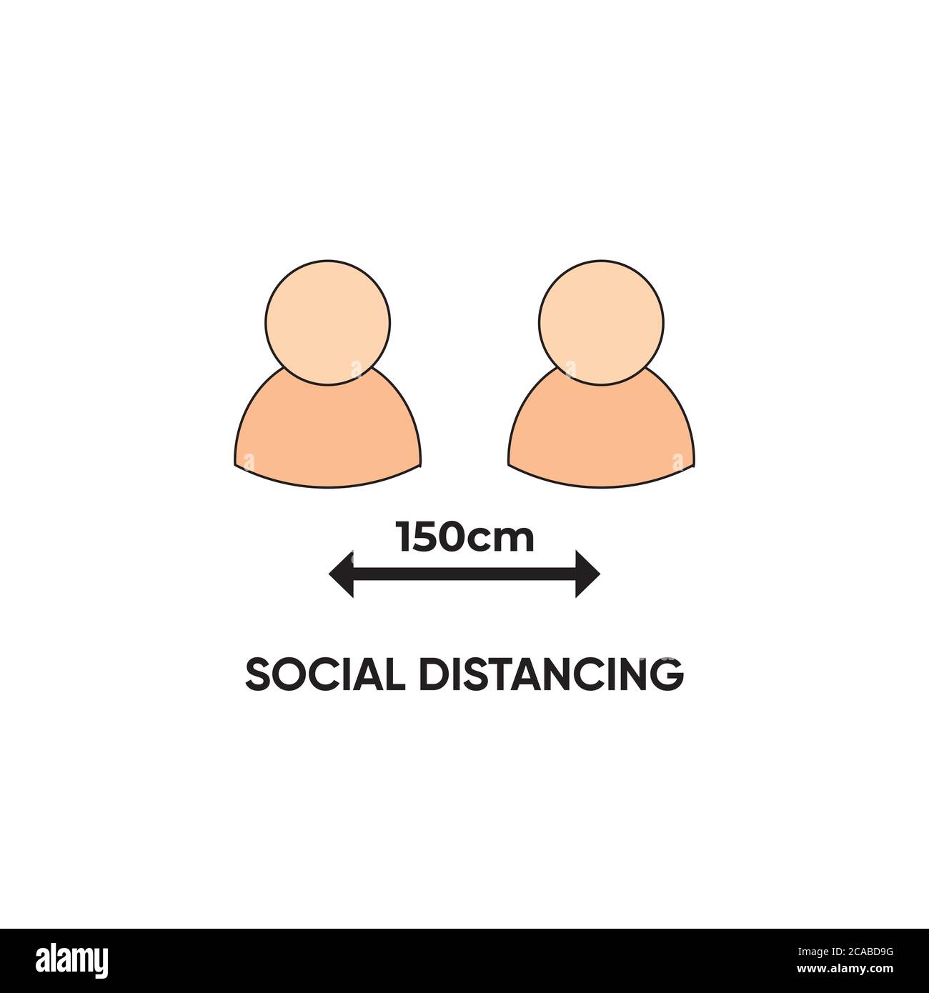 Social Distancing sign. Keep social distance. Keep the 1 meter distance ...