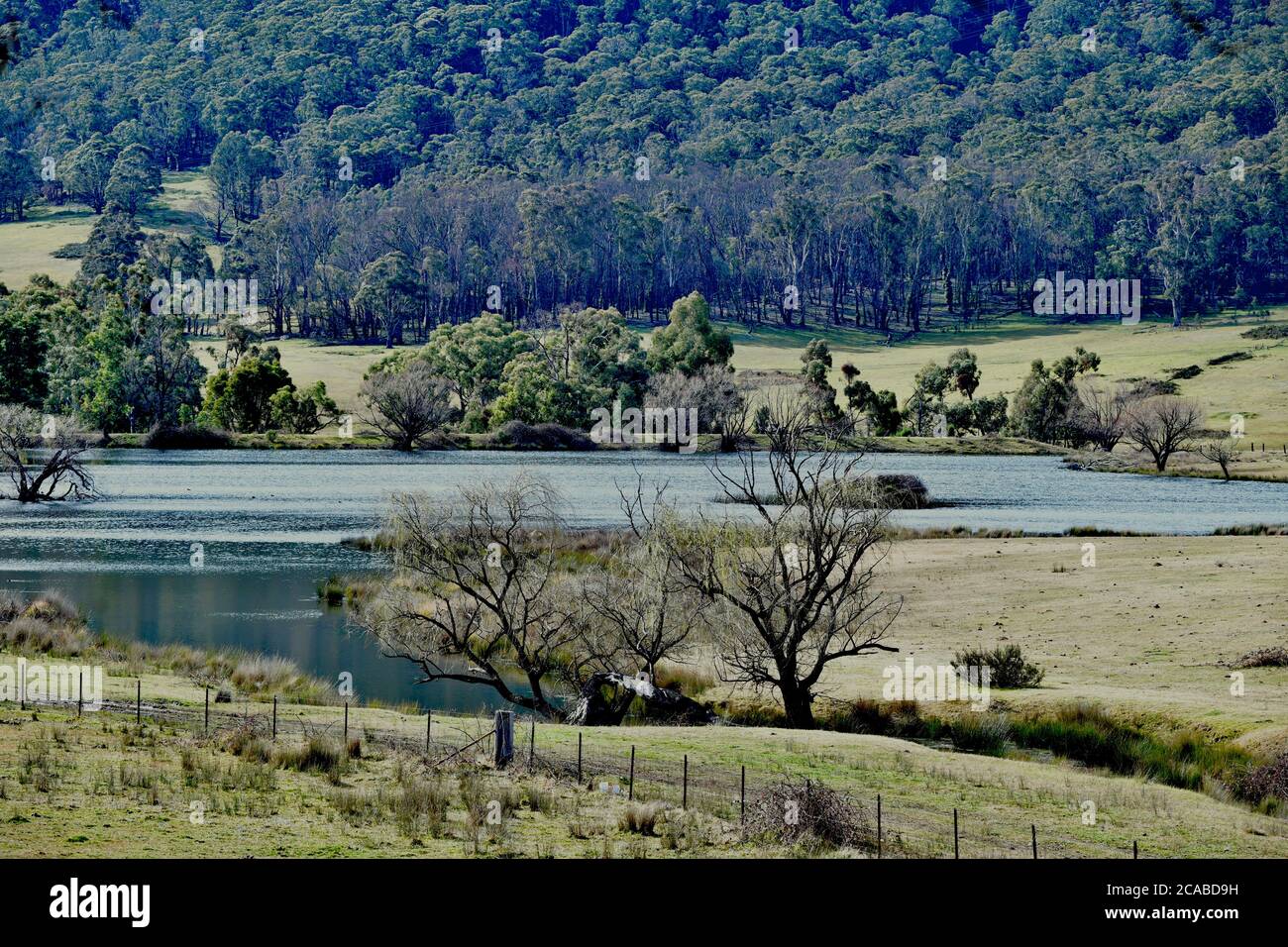 A view of farm land at Hartley in the Blue Mountains of Australia Stock ...