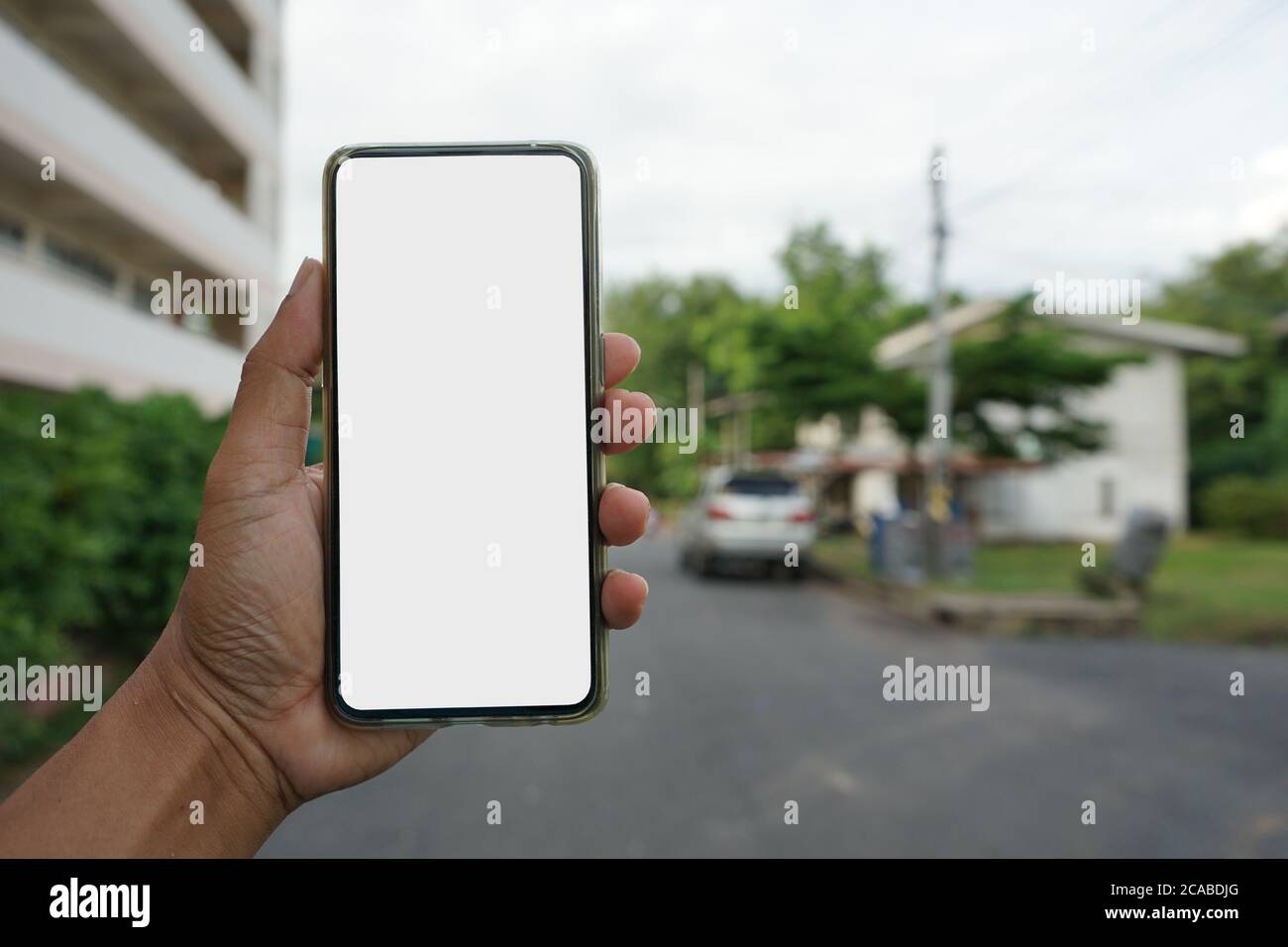 Mobile phones face blank For filling pictures or text Stock Photo - Alamy