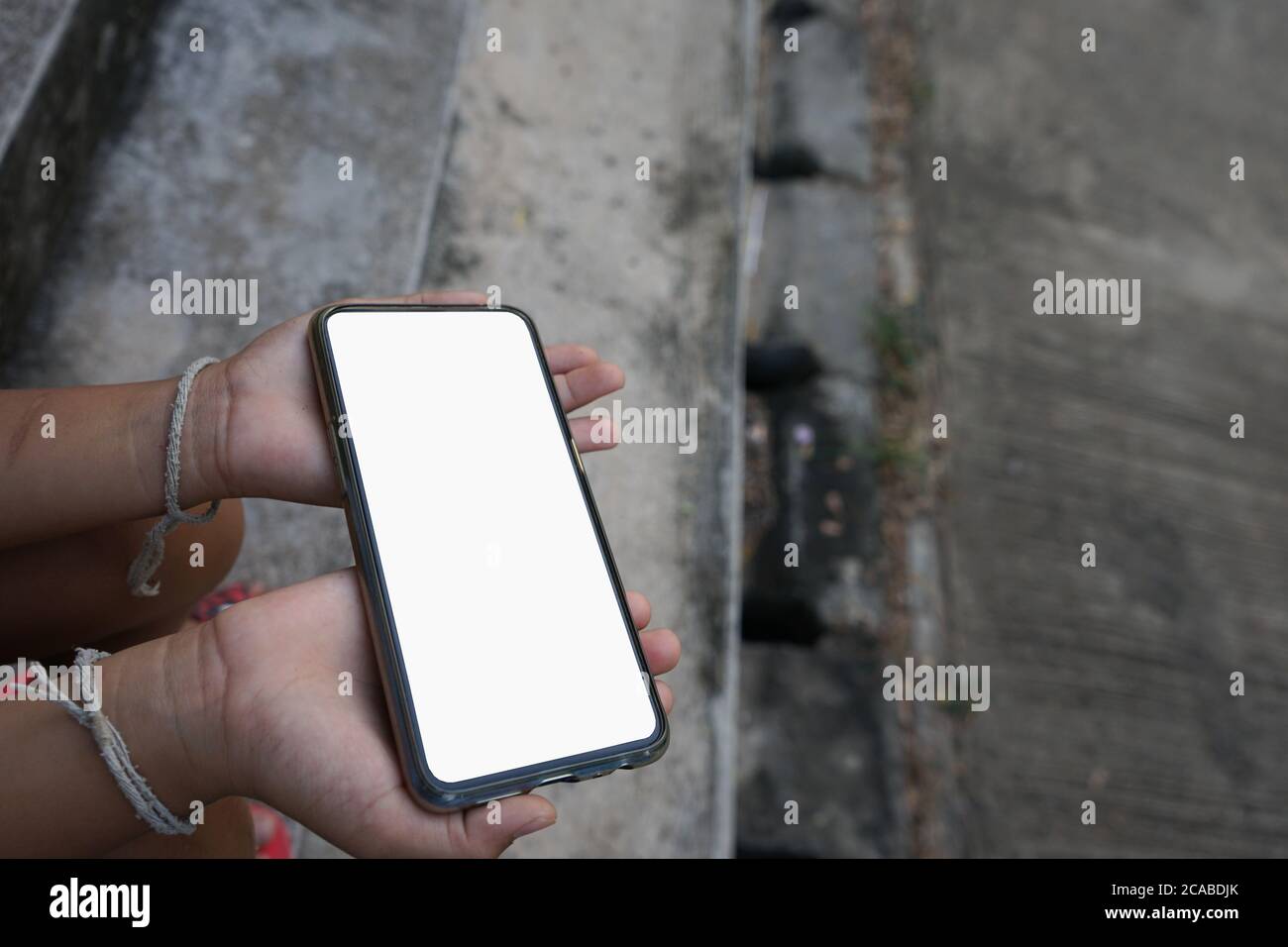 Mobile phones face blank For filling pictures or text Stock Photo - Alamy