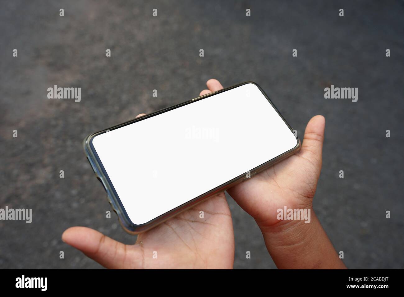 Mobile phones face blank For filling pictures or text Stock Photo - Alamy