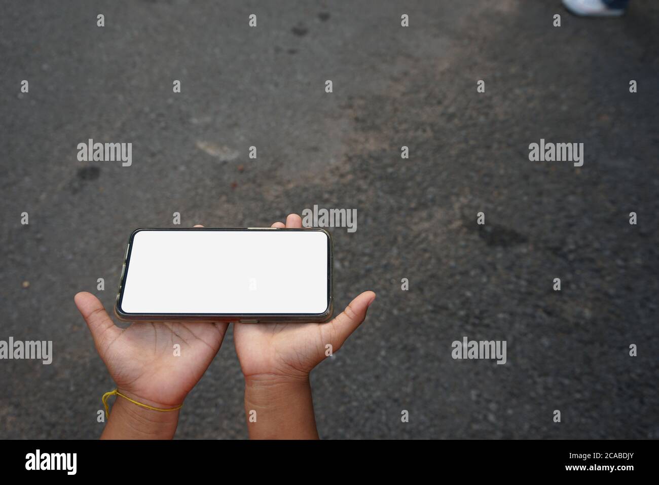 Mobile phones face blank For filling pictures or text Stock Photo - Alamy
