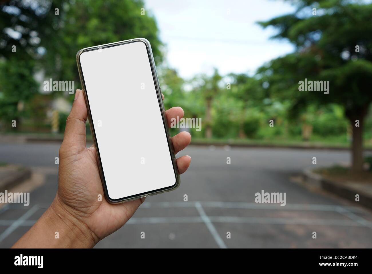 Mobile phones face blank For filling pictures or text Stock Photo - Alamy