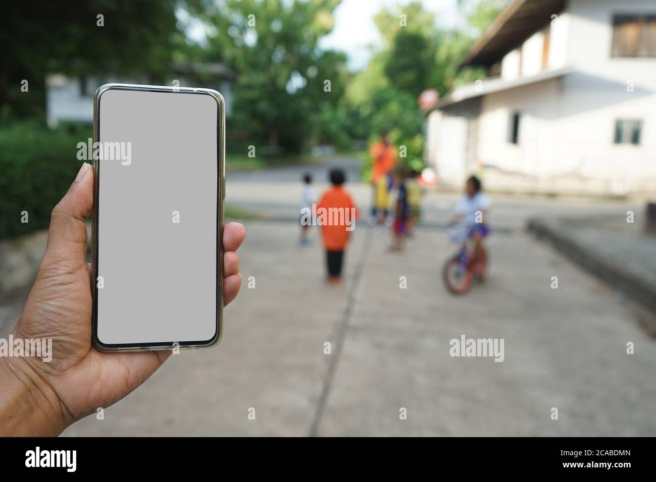 Mobile phones face blank For filling pictures or text Stock Photo - Alamy