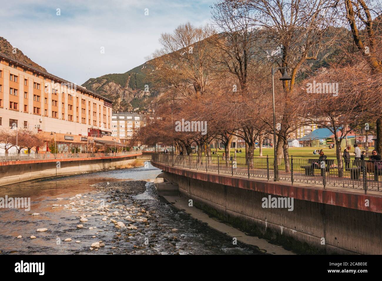 Gran Valira - the river that flows through Andorra la Vella, capital of ...