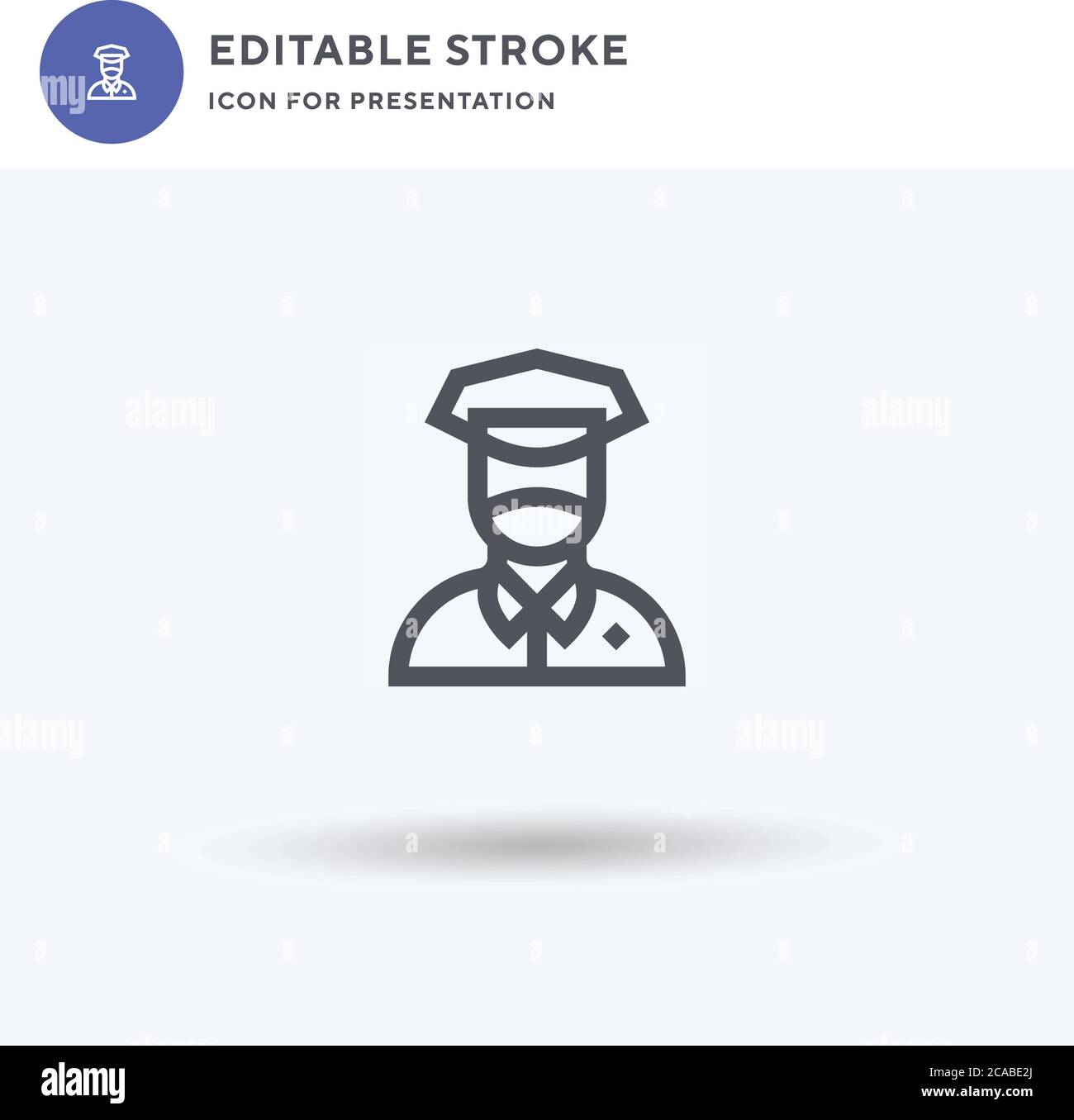 Police icon vector, filled flat sign, solid pictogram isolated on white ...