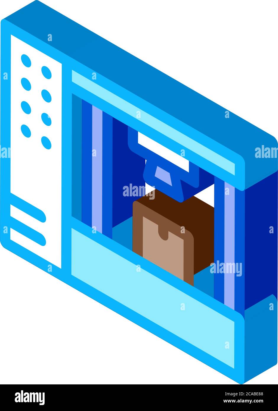manufacturing 3d printer isometric icon vector illustration Stock ...