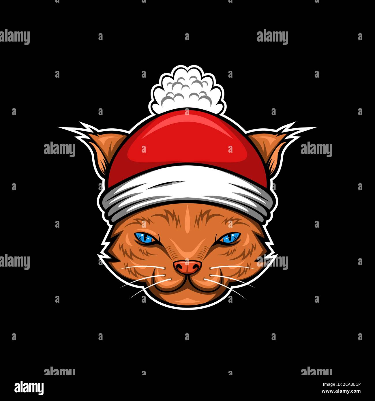 cat merry christmas amazing design for your company or brand Stock ...